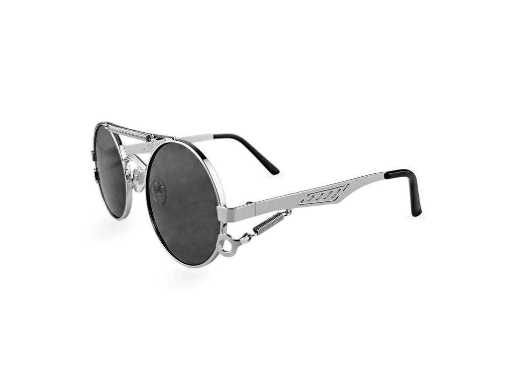 Retro - REcpt02 | Lenonke shop | Crna okrugla stakla - Sivi okvir